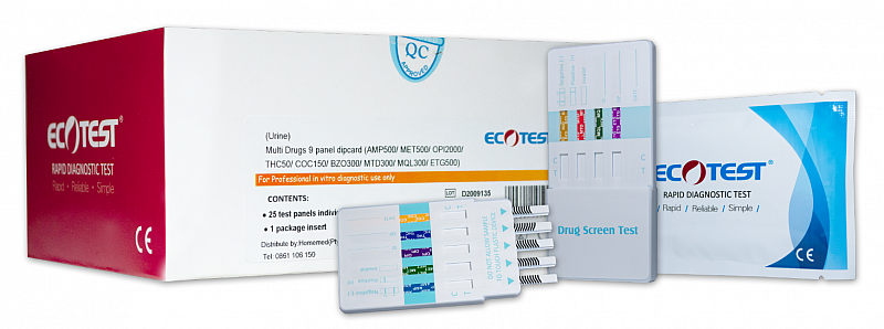 ECOTEST Multi-Drug 9 Panel Dipcard Shipper (25's) from Homemed™