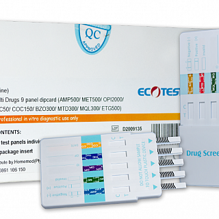 ECOTEST Multi-Drug 9 Panel Dipcard Shipper (25's) from Homemed™